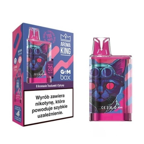 E-papieros Jednorazowy AROMA King GEM Box Truskawka Cytryna 20mg ...