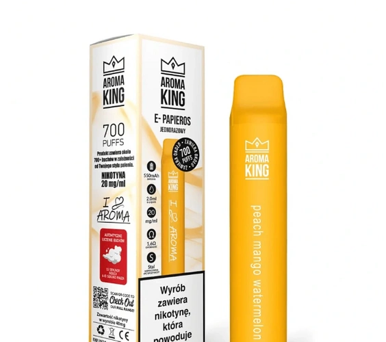 Jednorázová elektronická cigareta AROMA King I LOVE Peach Mango ...