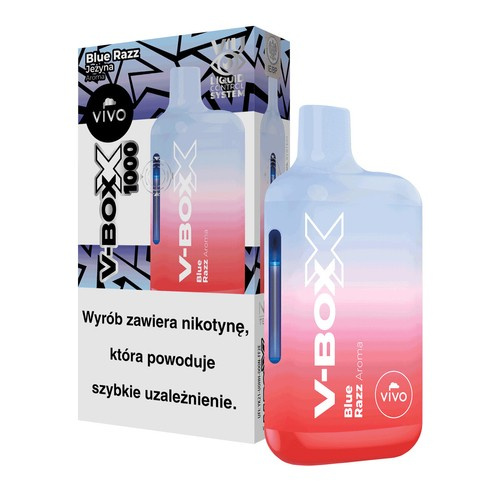 E-papieros Jednorazowy V-BOXX - Blue Razz 20mg - Shishasklep.pl
