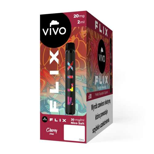 E-papieros Jednorazowy VIVO FLIX 700 - Cherry 20mg - Shishasklep.pl